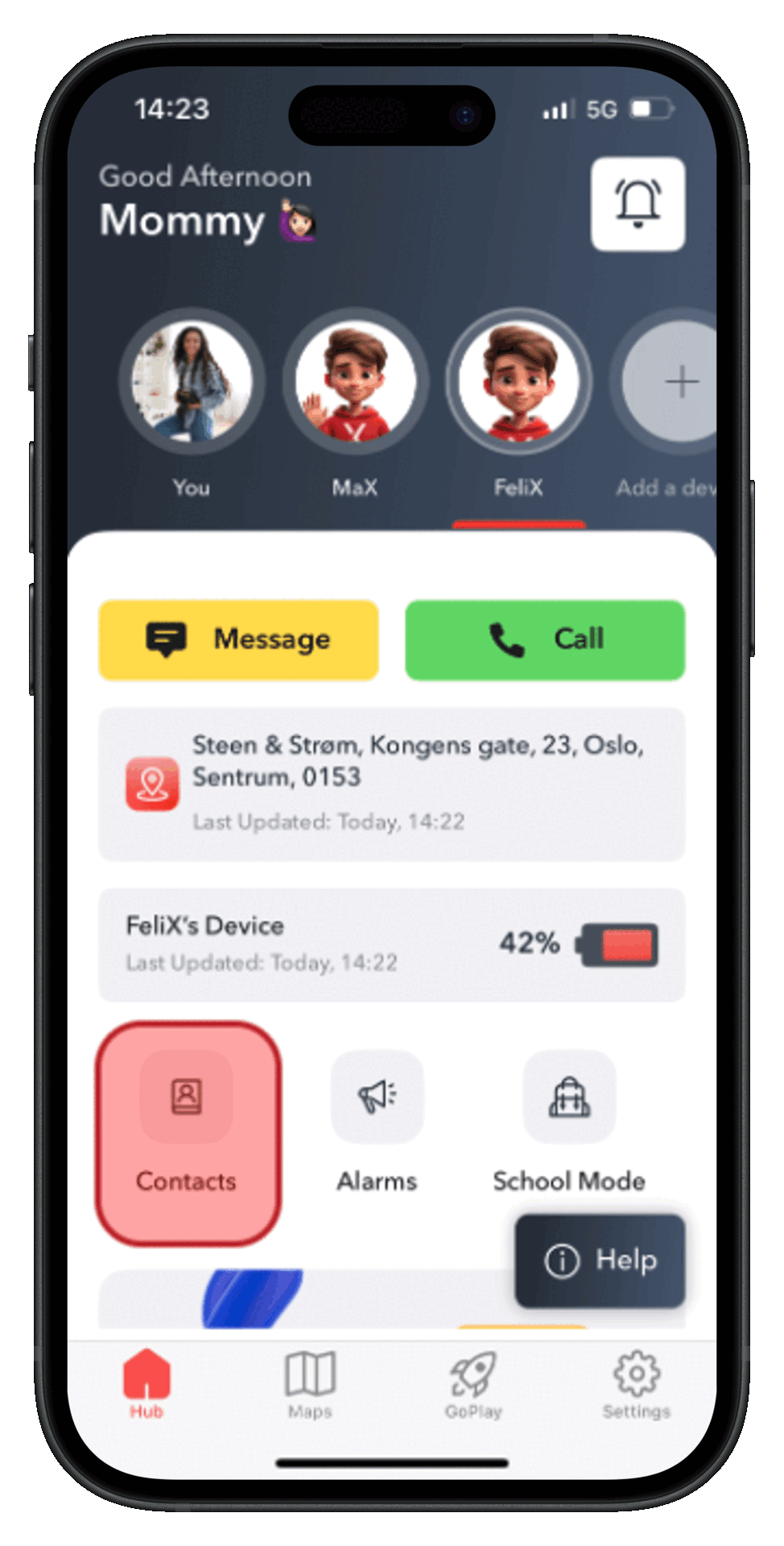 Setting up Contacts and Guardians / Configuration des Contacts et des ...